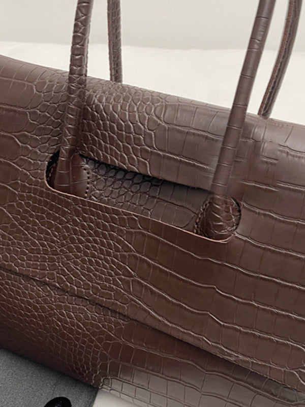 Solid Color Split-Joint Bags Handbags Tote Bags – Uoozee official