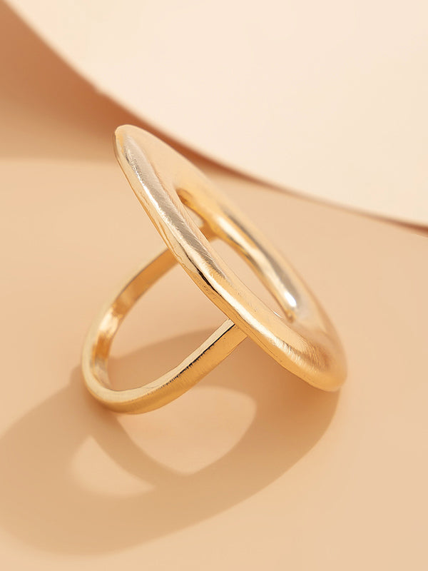 Normcore Geometric Hollow Solid Color Rings Accessories – Uoozee official