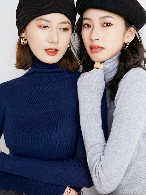 Sweaters for Women | Long Sleeves, Solid Color, High Neck – Uoozee official