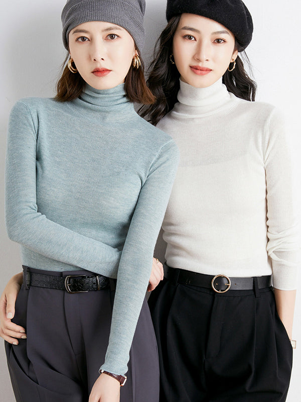 Sweaters for Women | Long Sleeves, Solid Color, High Neck – Uoozee official
