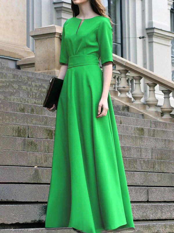 Dresses for Women | Long Sleeves,Solid Color,Split-Joint,Loose,Pleated ...