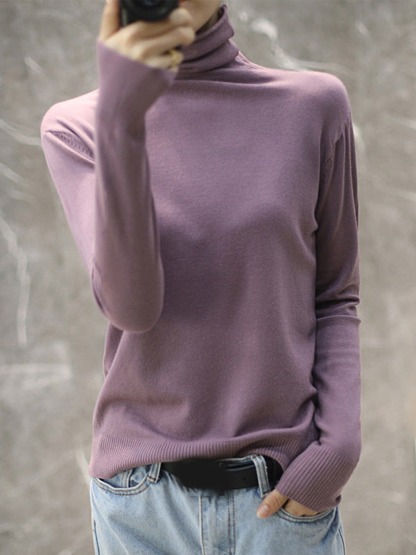 Sweaters for Women | Long Sleeves, Solid Color, High Neck – Uoozee official