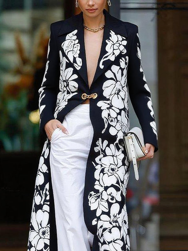 Outerwear & Jackets for Women | Long Sleeves,Loose,Split-Joint,Lapel ...