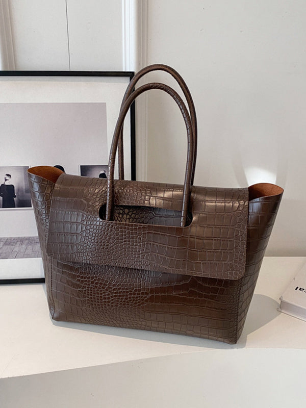 Solid Color Split-Joint Bags Handbags Tote Bags – Uoozee official