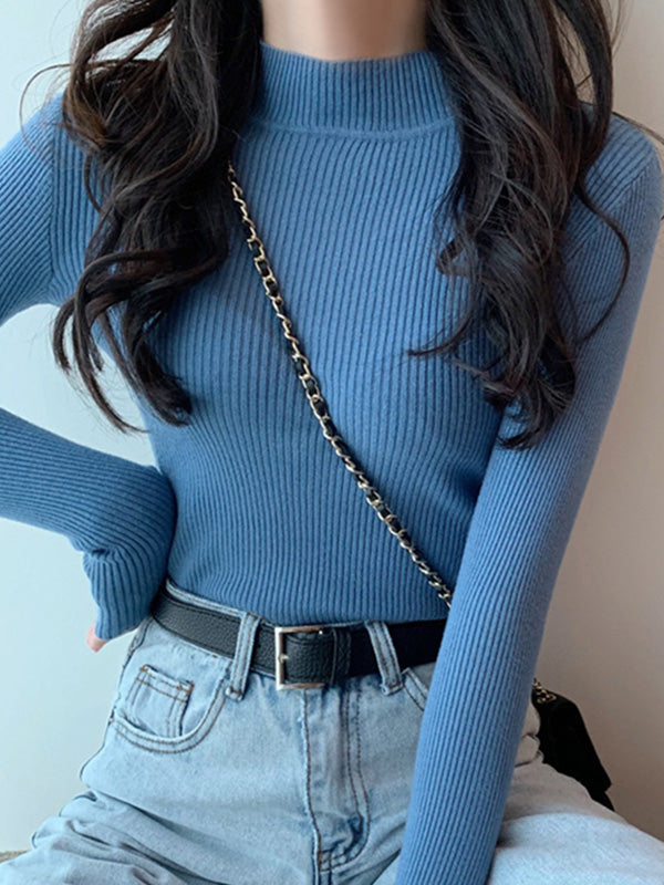 Sweaters for Women | Long Sleeves, Solid Color, High Neck – Uoozee official