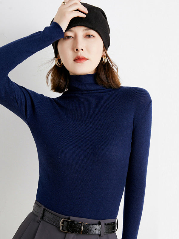 Sweaters for Women | Long Sleeves, Solid Color, High Neck – Uoozee official