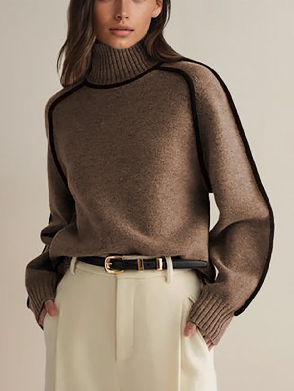 Sweaters for Women | Long Sleeves, Solid Color, High Neck – Uoozee official