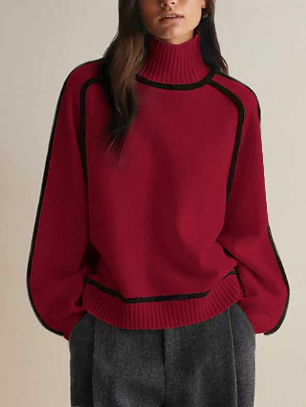 Sweaters for Women | Long Sleeves, Solid Color, High Neck – Uoozee official