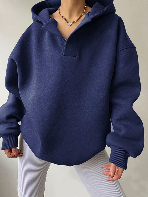 Hoodies & Sweatshirts for Women | Long Sleeves,Loose,Solid Color,Split ...
