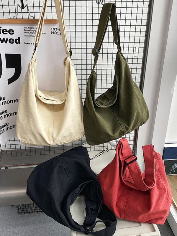 Casual Canvas Solid Color Bags Accessories – Uoozee official