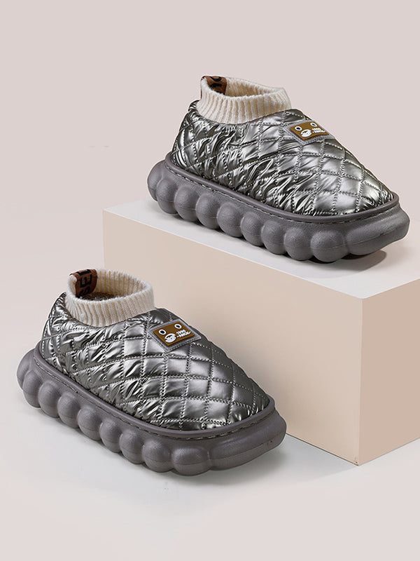 Warm Indoor Non-Slip Waterproof Soft Sole Padded Flat Shoes – Uoozee ...