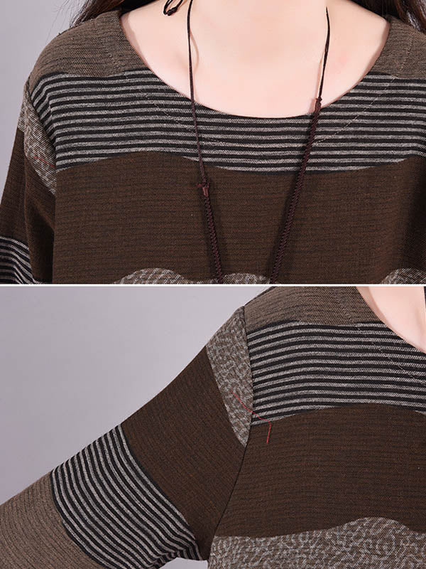 Dresses for Women | Long Sleeves,Solid Color,Split-Joint,Loose,Pleated ...