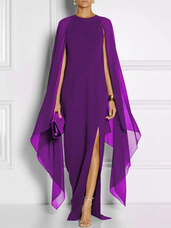 Dresses for Women | Long Sleeves,Solid Color,Split-Joint,Loose,Pleated ...