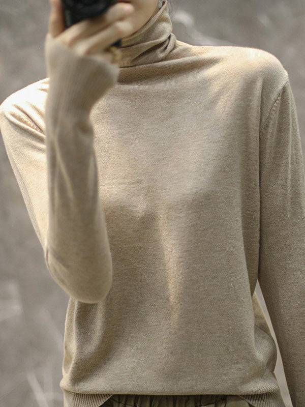 Sweaters for Women | Long Sleeves, Solid Color, High Neck – Uoozee official