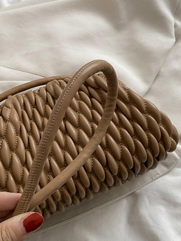 Pleated Solid Color Bags Crossbody Bags Handbags – Uoozee official