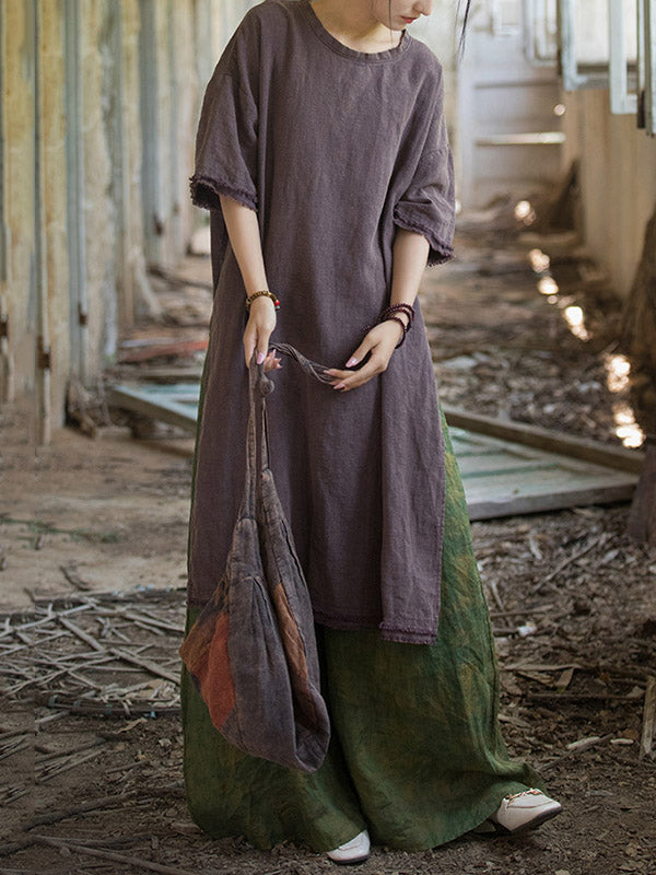 Midi Dresses for Women | Solid Color,Long Sleeves,Split-Joint,Pleated ...