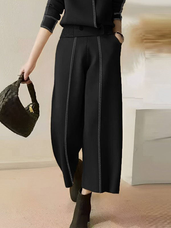 High Waisted Loose Split-Joint Pants Trousers – Uoozee official