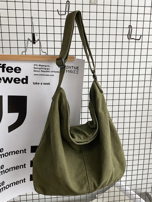 Casual Canvas Solid Color Bags Accessories – Uoozee official