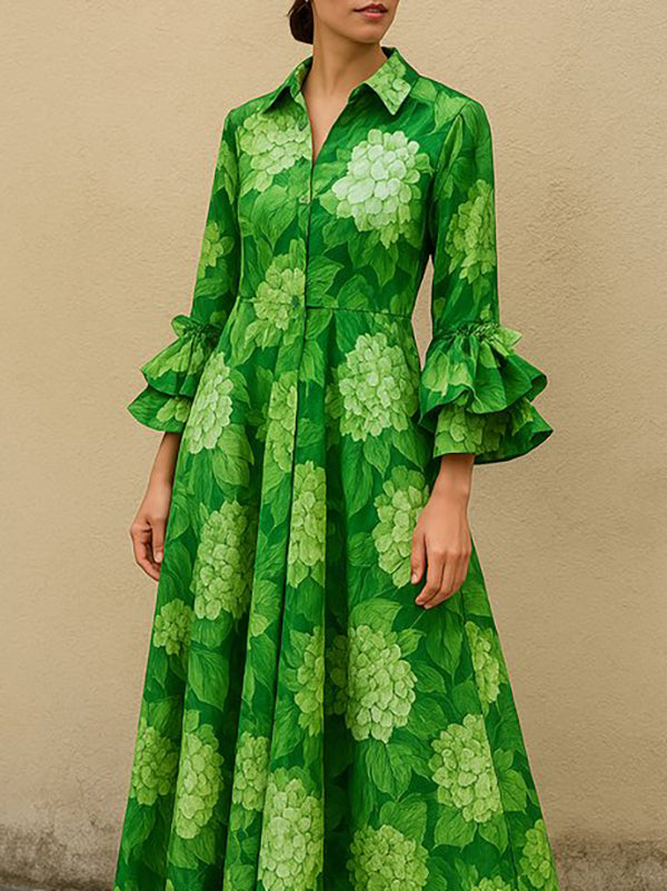 Dresses for Women | Long Sleeves,Solid Color,Split-Joint,Loose,Pleated ...