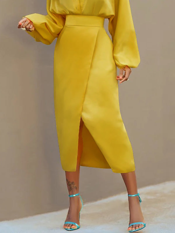 Women's Skirts | Solid Color,High Waisted,Loose,Pockets,Pleated – Page ...