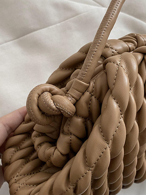 Pleated Solid Color Bags Crossbody Bags Handbags – Uoozee official