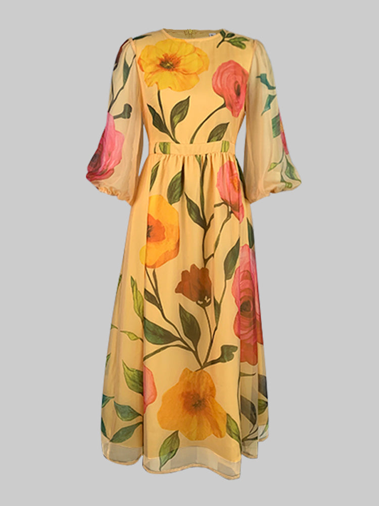 Dresses for Women | Long Sleeves,Solid Color,Split-Joint,Loose,Pleated ...