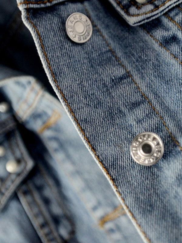 Long Sleeves Split-Joint Lapel Denim Jackets – Uoozee official