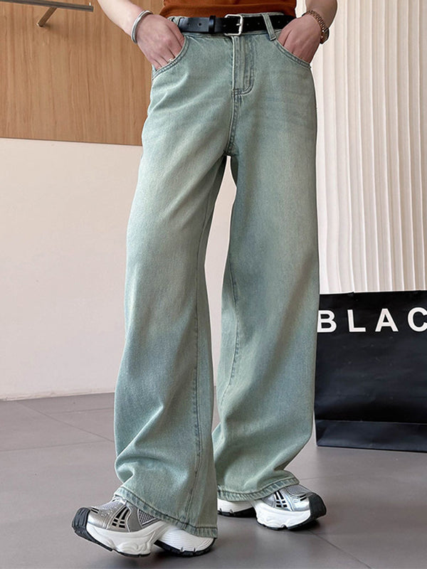 High Waisted Loose No Belt Pockets Jean Pants Bottoms – Uoozee official