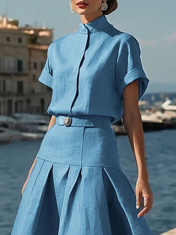 Blouses & Shirts for Women | Long Sleeves,Buttoned,Loose,Contrast Color ...