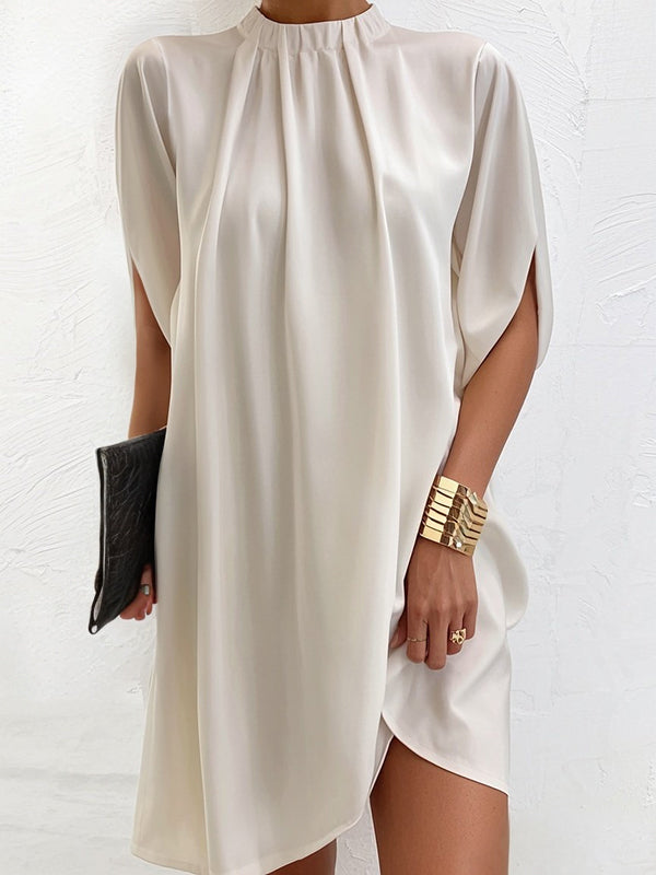 Mini Dresses,Short Dresses for Women | Long Sleeves,Solid Color,Split ...