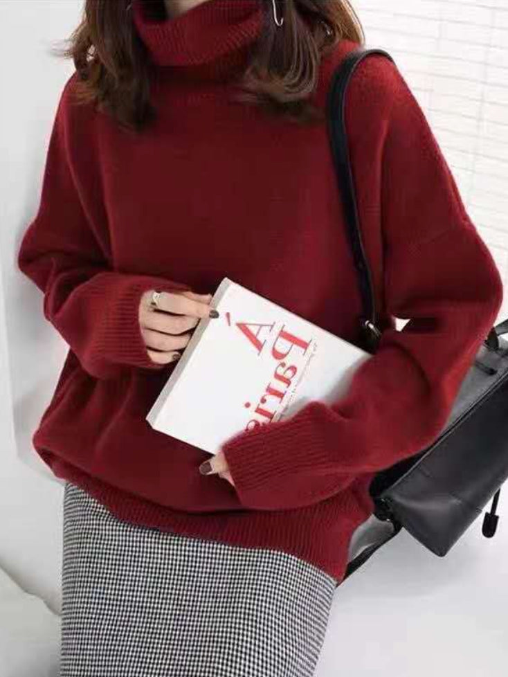 Sweaters for Women | Long Sleeves, Solid Color, High Neck – Uoozee official